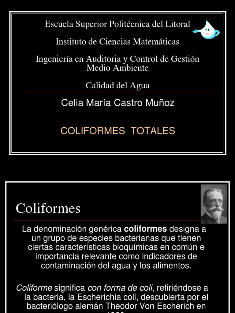 Coliformes Totales y Calidad del Agua | PDF | Procariota | Las bacterias