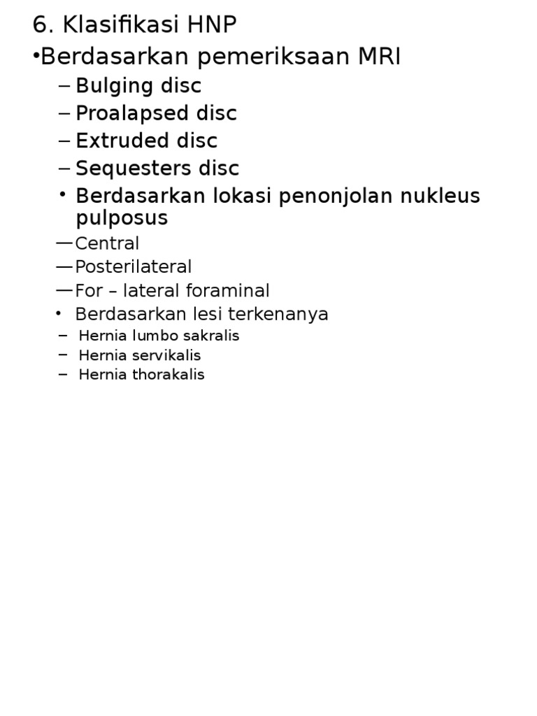 Klasifikasi HNP | PDF