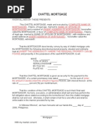 Chattel Mortgage Sample Form | PDF | Mortgage Law | Natural Resources Law