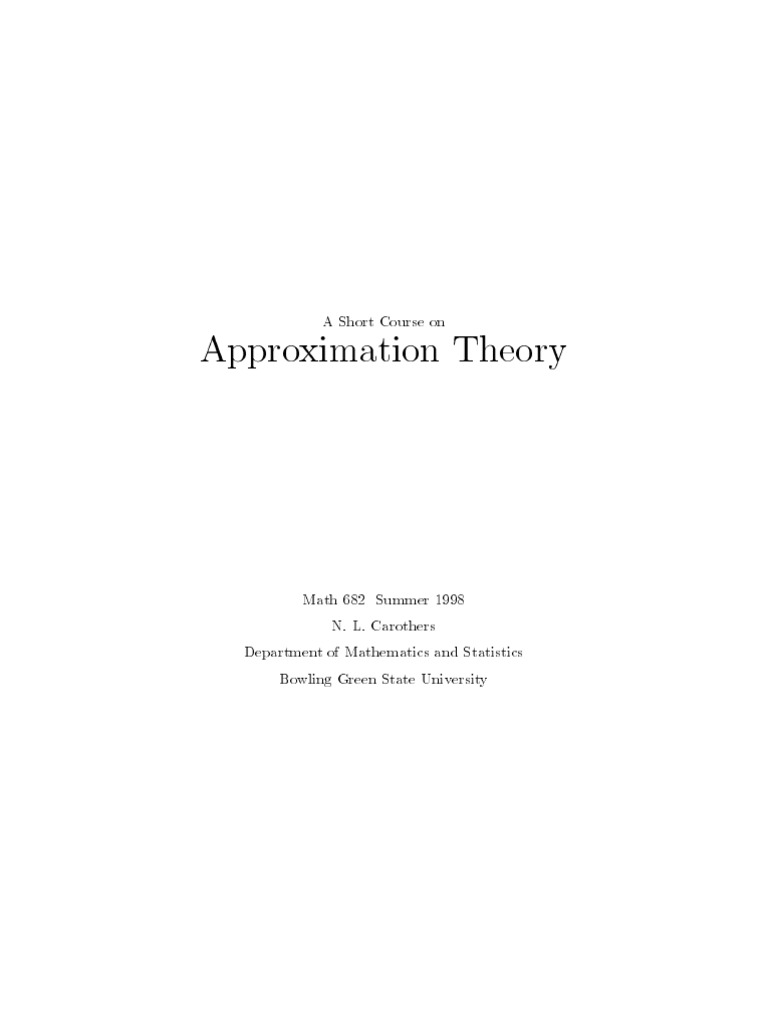 Approximation Theory Pdf Continuous Function Sequence