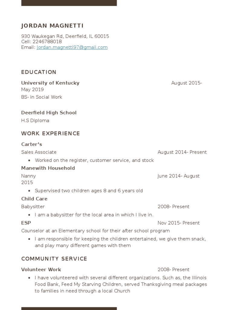 Resume Rough Draft | PDF