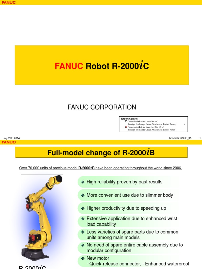 Overview of the FANUC R-2000iC Industrial Robot: Enhancements in Speed ...