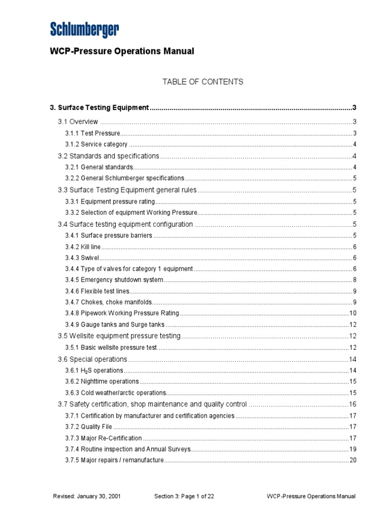 Schlumberger - Pressure Operations Manual | PDF | Valve | Pipe (Fluid ...