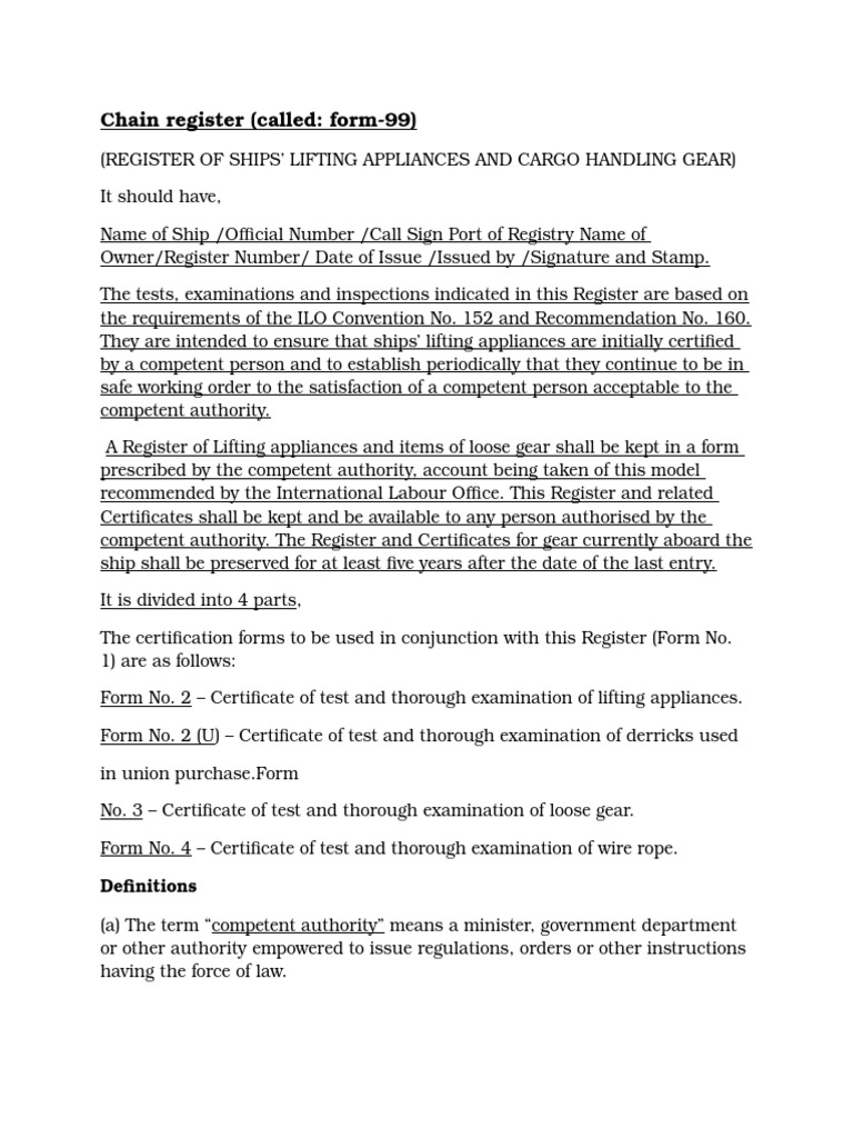 Chain Register | PDF | Tonnage | Ventilation (Architecture)
