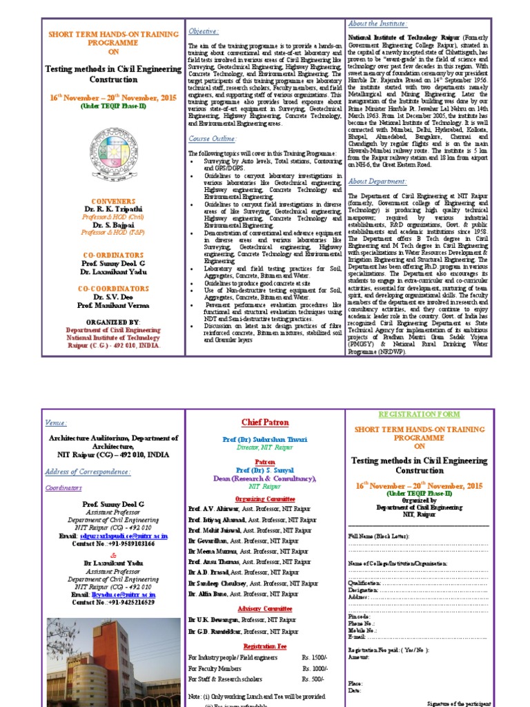 Brochure For STTP | PDF | Science And Technology | Engineering