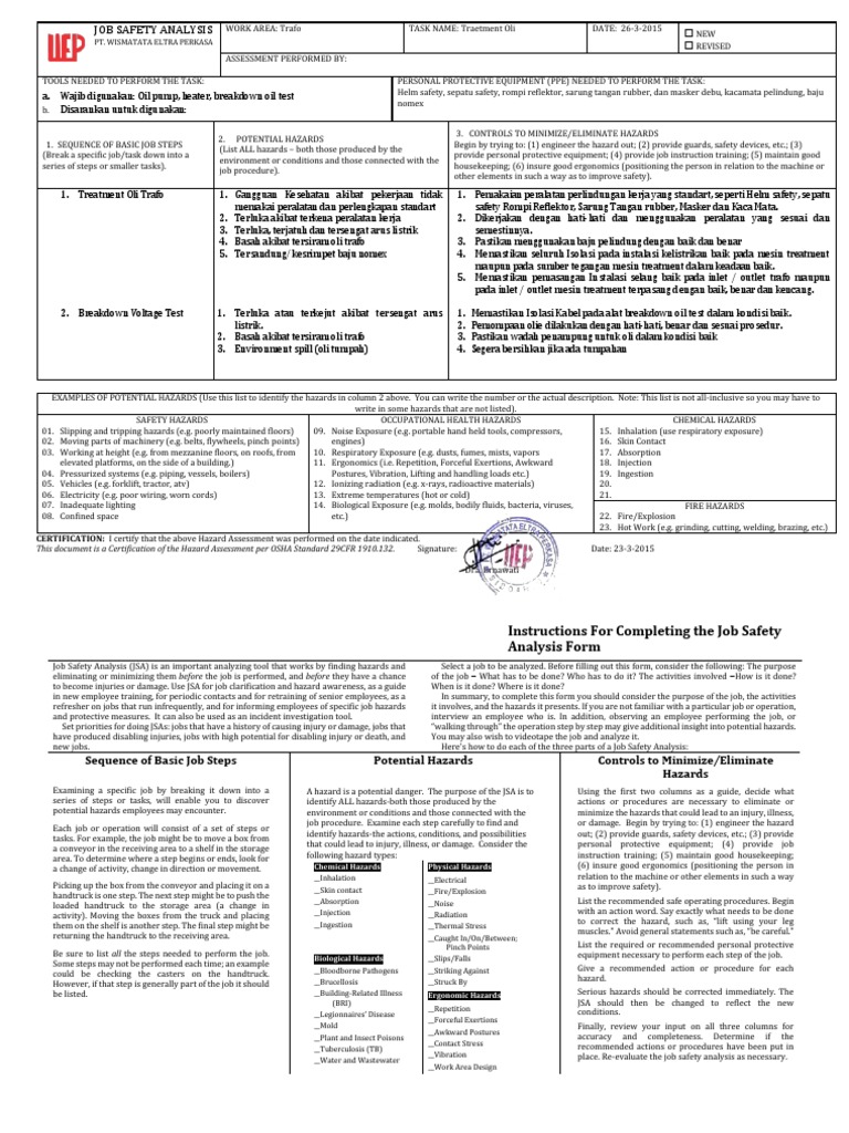 JSA Treatment Oli Trafo REV PDF | PDF