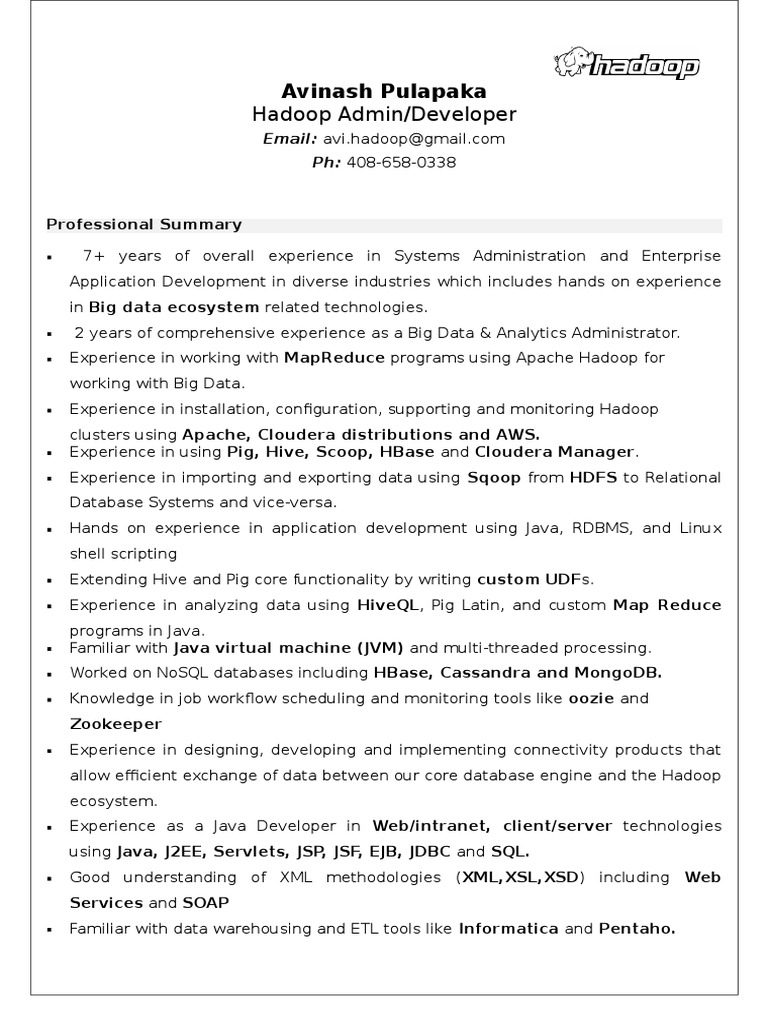 Avinash Pulapaka Hadoop | PDF | Apache Hadoop | Java Servlet