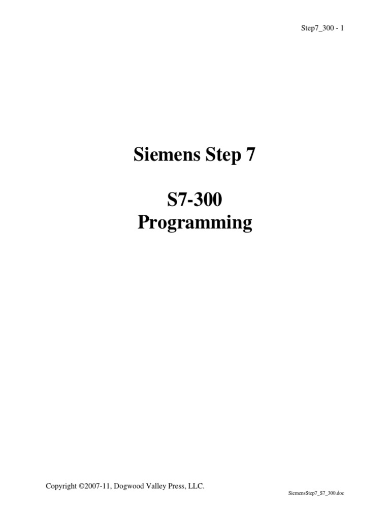 Step7 Programming Pdf Business Computers