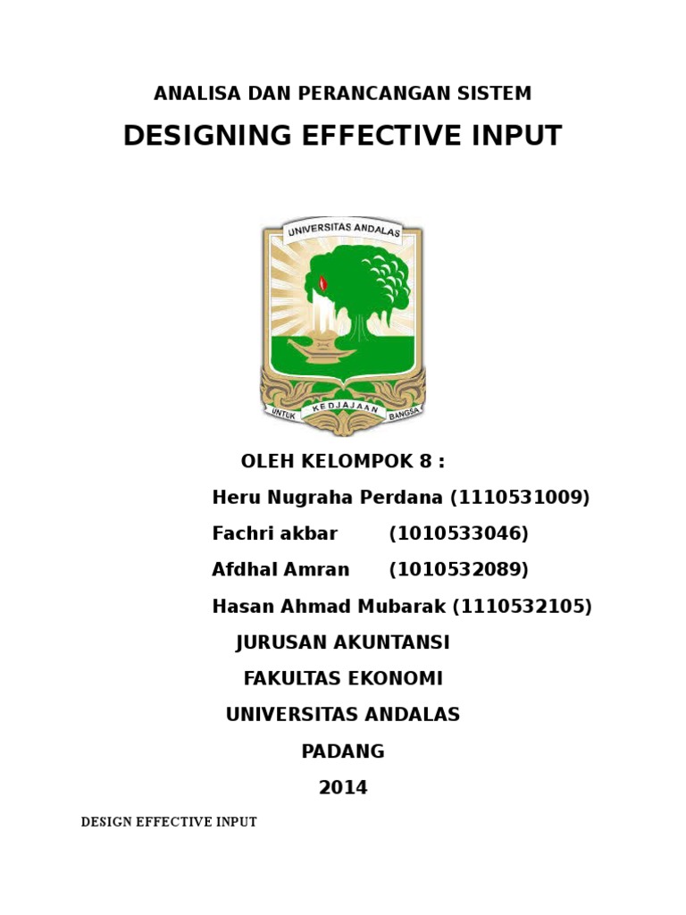 Desain Efektif Formulir Input Data | PDF