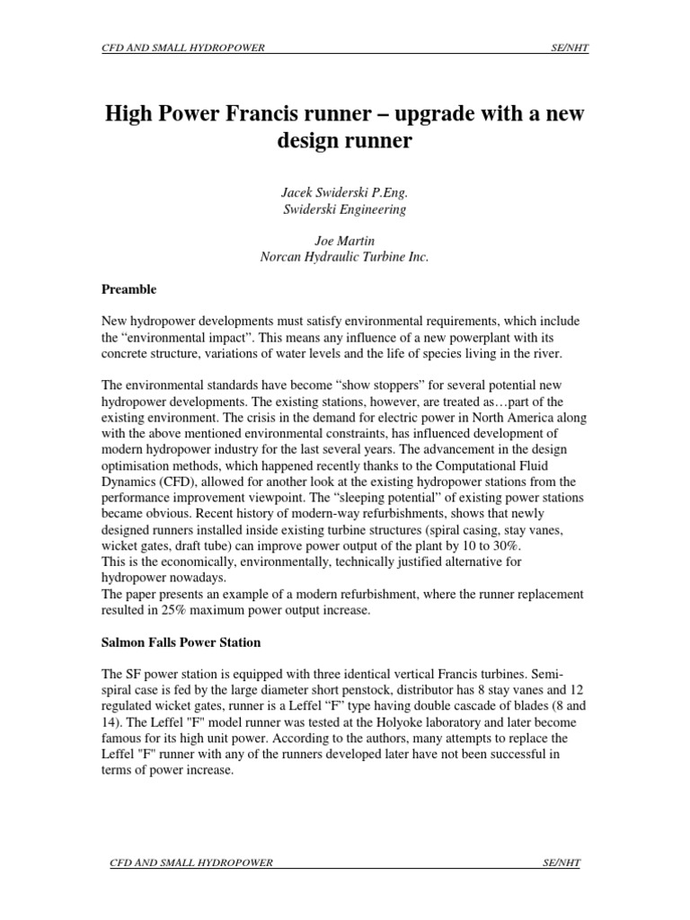 High Power Francis Runner - Upgrade With A New Design Runner | Download ...