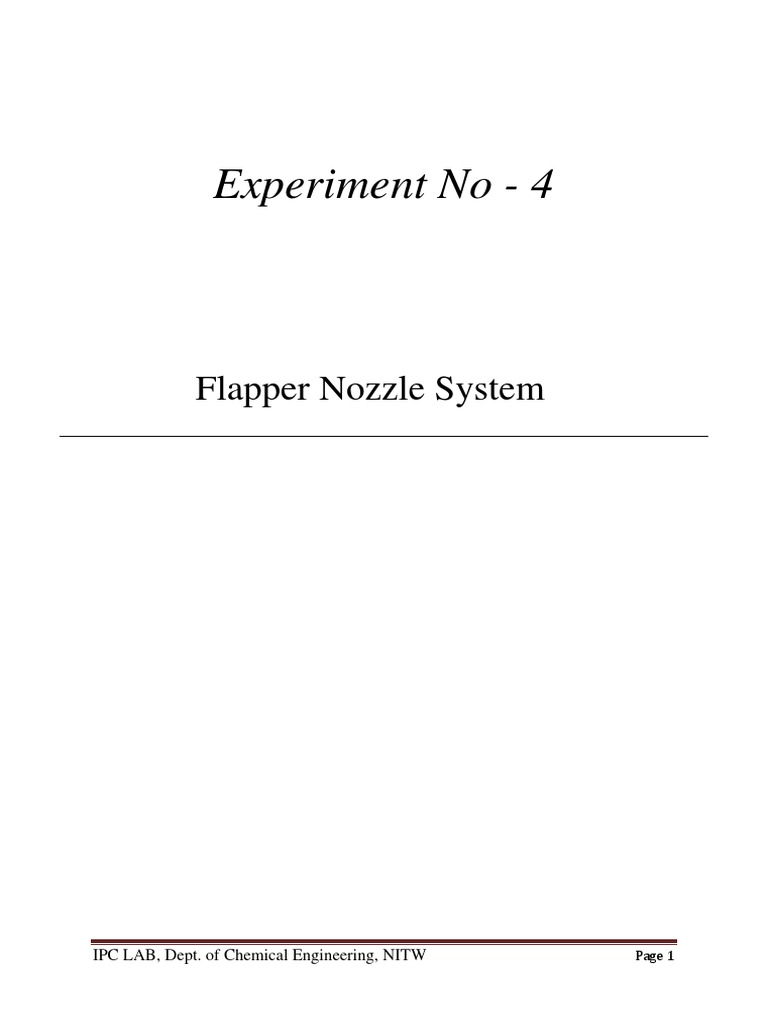 4 - Flapper Nozzle System | PDF