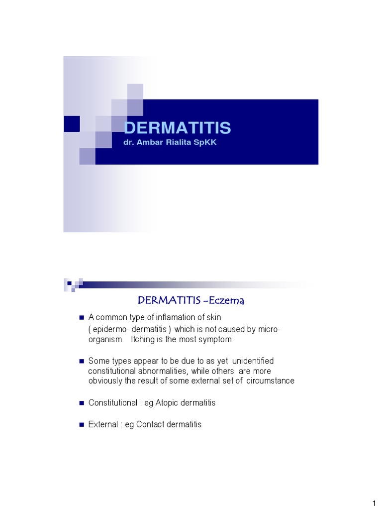 Dermatitis Pdf Dermatitis Allergy