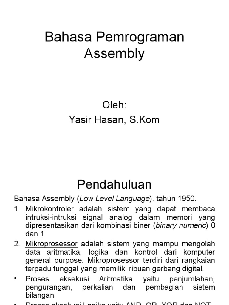 Bahasa Assembly | PDF