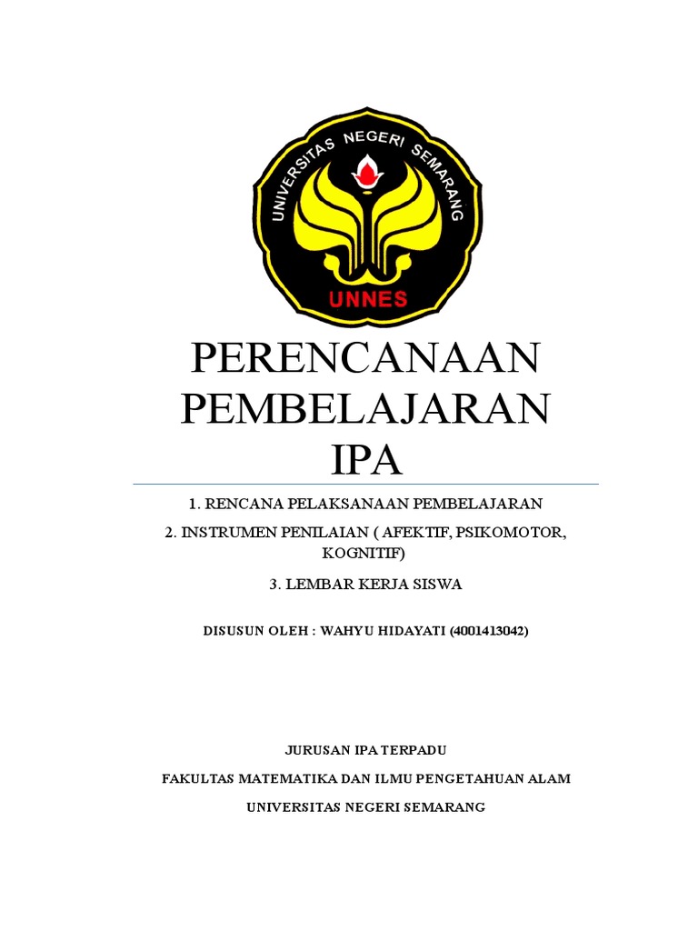 Perencanaan Pembelajaran Ipa | PDF