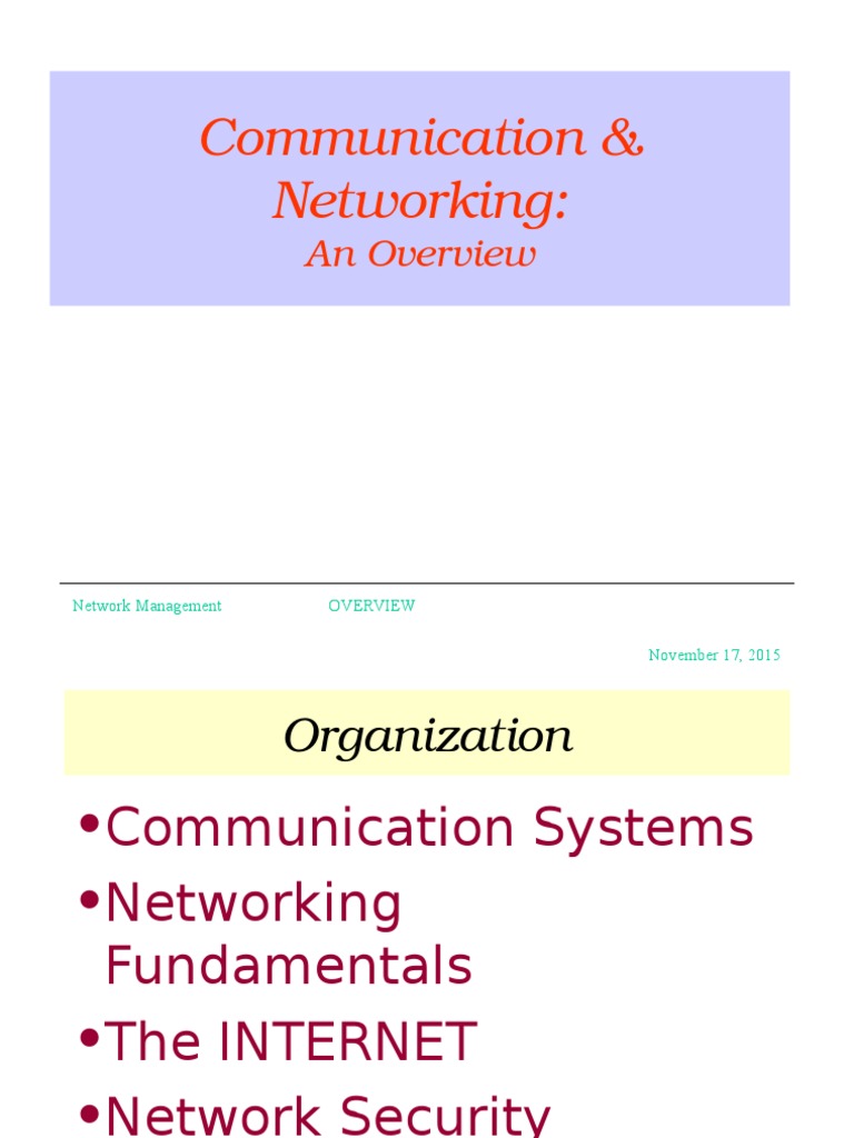 Network Management Overview and Basics | PDF | Computer Network ...