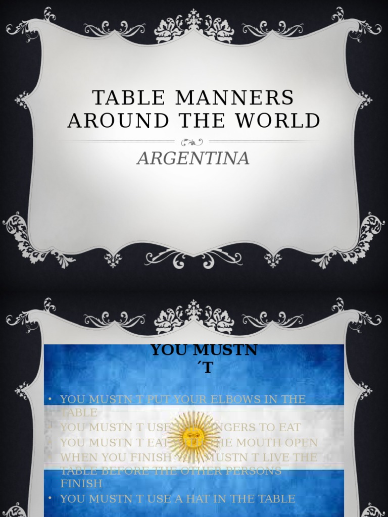 Table Manners Around The World | PDF