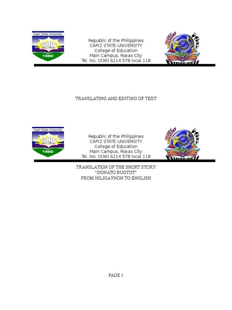 Donato Bugtot Translation | PDF | Esméralda (The Hunchback Of Notre Dame)