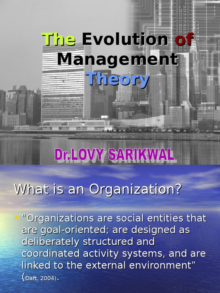 The Evolution of Management Theory | PDF | Employment | Behavioural ...