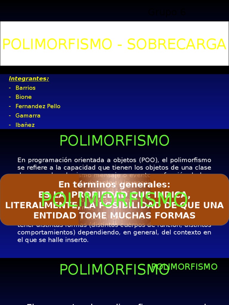 POLIMORFISMO - SOBRECARGA | Objeto (informática) | Herencia ...