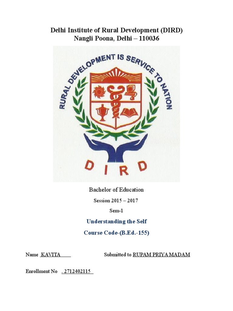 Delhi Institute of Rural Development (DIRD) Nangli Poona, Delhi ...