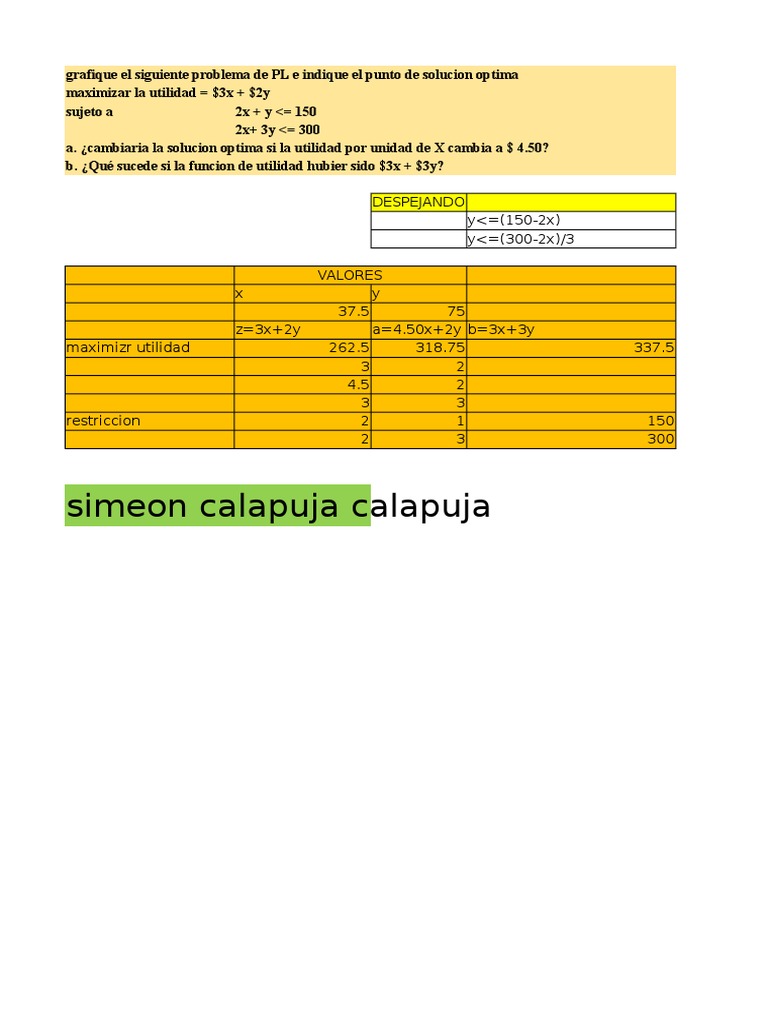 Ejercicios de IOP | PDF | Hoja de cálculo | Business