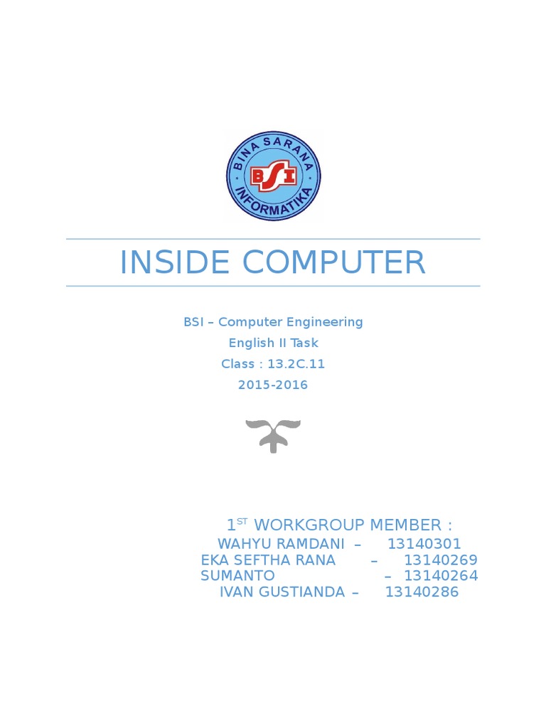 Makalah Inside Computer BSI | PDF | Computer Keyboard | Computer Data ...
