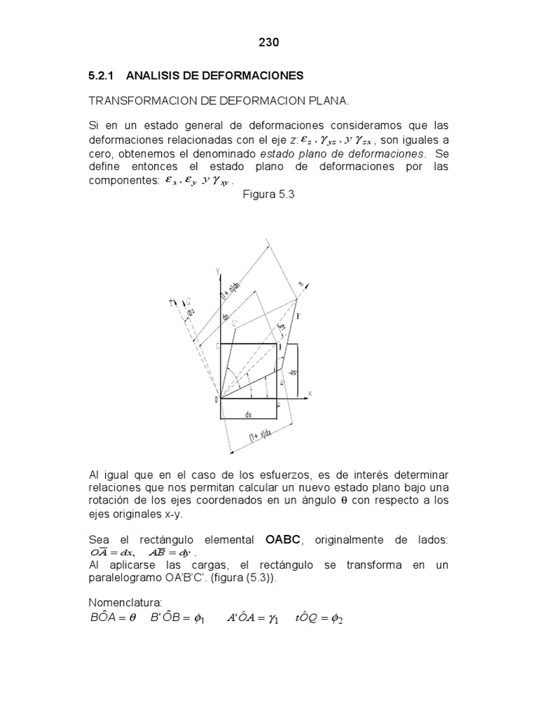 Estado Plano de Deformaciones | PDF | Rectángulo | Triángulo