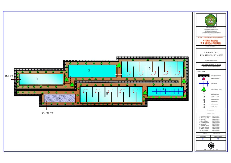 9.layout Ipal Tpa Sungai Pinang Kel 3 | PDF