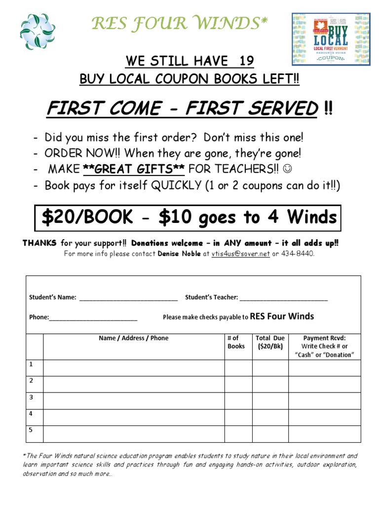 Buy Local Coupon Books for Four Winds | PDF