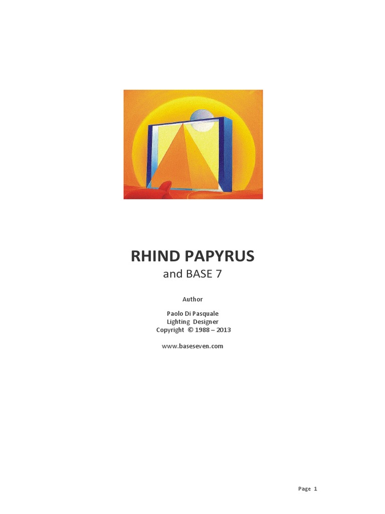 Rhind Papyrus and Base 7 | PDF | Ancient Egypt | Teaching Mathematics