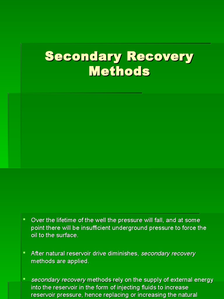 Secondary Recovery Methods | PDF