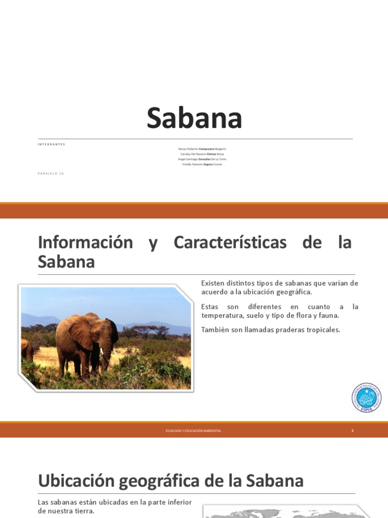 Diapositivas Exposición Sabana. Ecología y Educación Ambiental ...