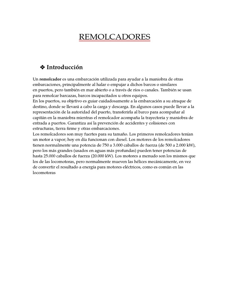 Remolcadores | PDF | Buques | Transporte de agua
