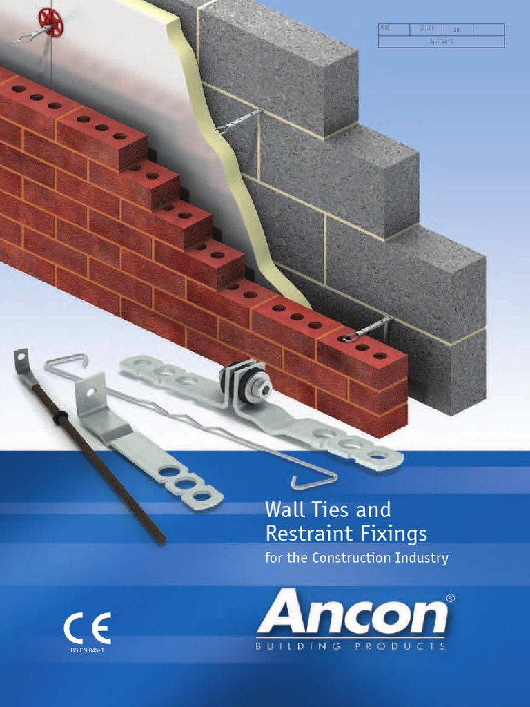 Ancon Wall Ties & Restraint Fixings | PDF | Screw | Masonry