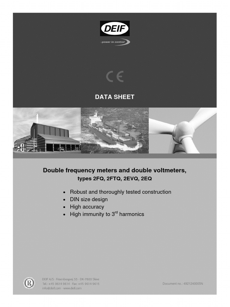 Double Frequency Meters Data Sheet | PDF | Mains Electricity | Equipment