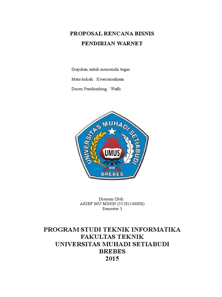 Contoh Bisnis Plan Pendirian Warnet | PDF