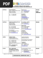 CONTACT LIST - HPro and Go Global Travel | PDF