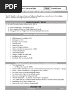 Grade 4 Science Lesson 1 2 Sources of Light | PDF | Pedagogy | Teaching