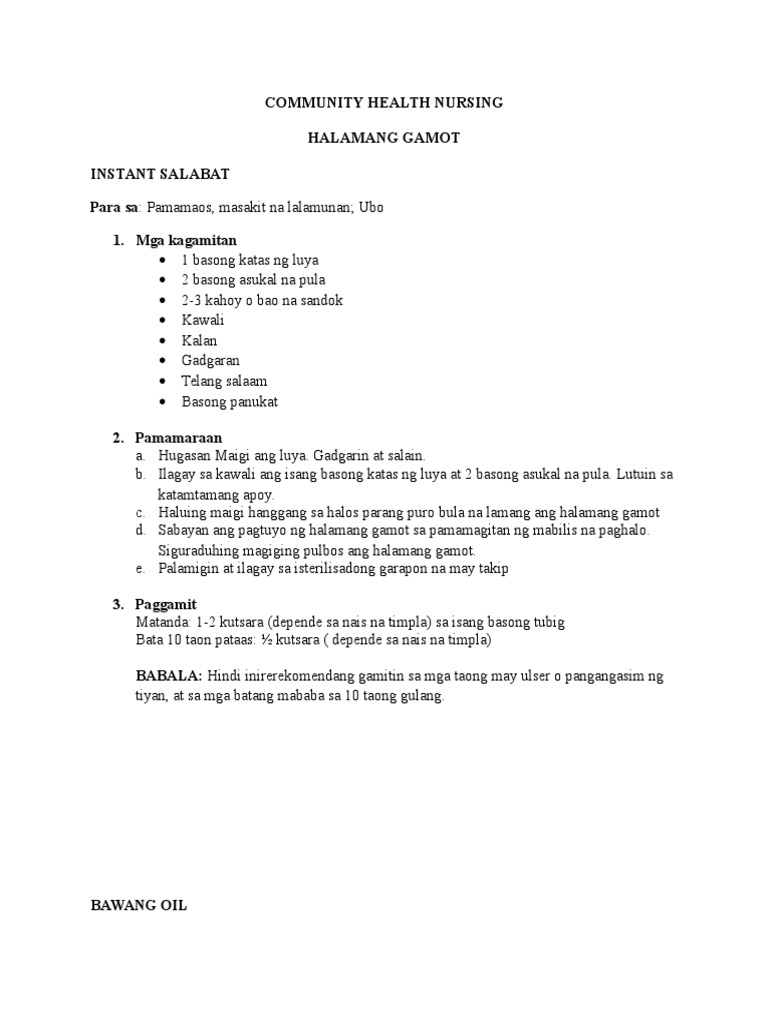 Halamang Gamot | PDF