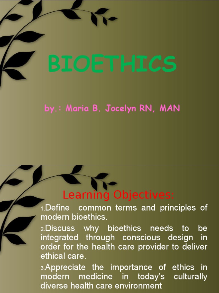 1 Intro bioethics.ppt | Bioethics | Morality