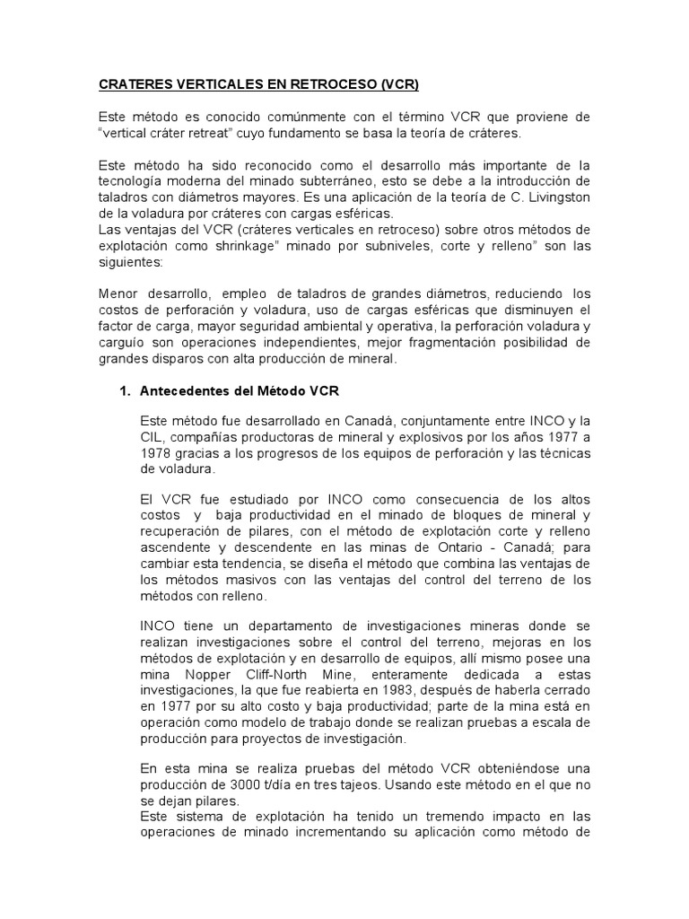 VCR Method Mining | PDF | Cráter de impacto | Minería