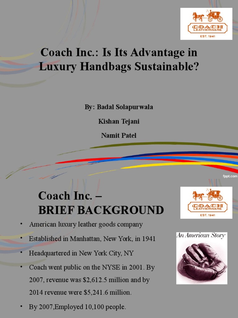 Coach Inc | PDF | Luxury Goods | Retail