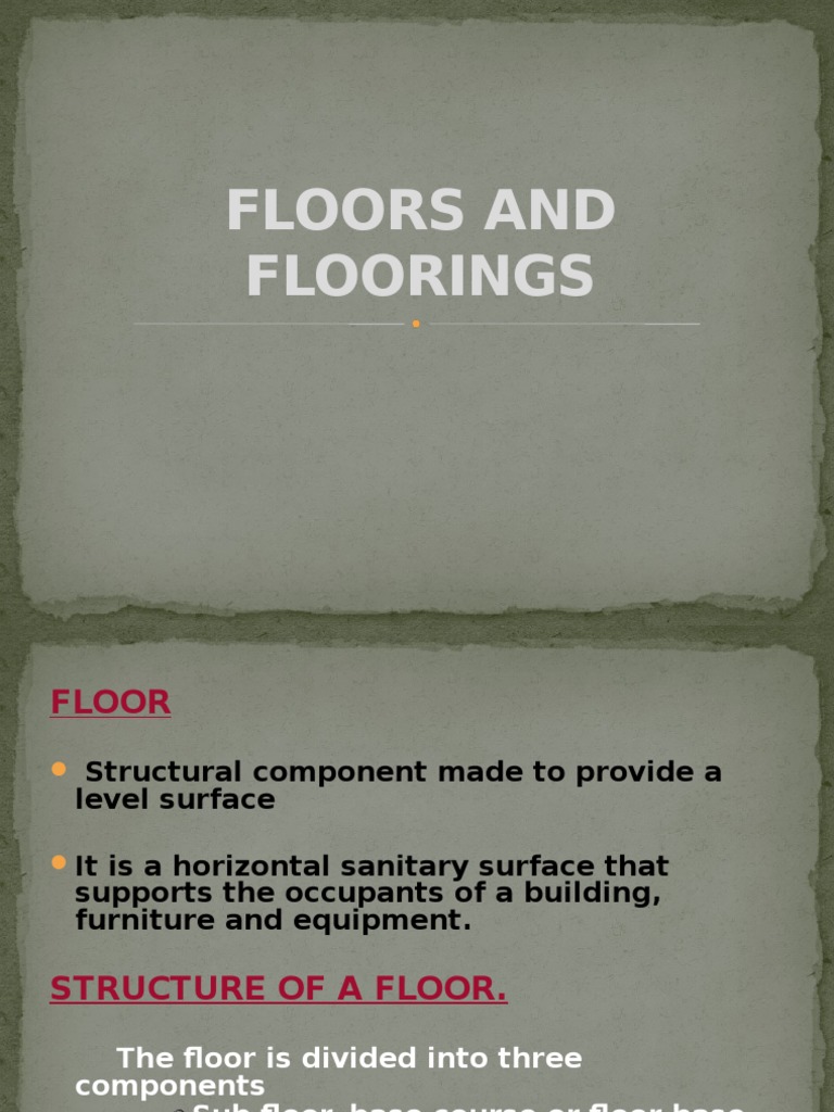 Understanding Floors and Flooring Types | PDF | Flooring ...