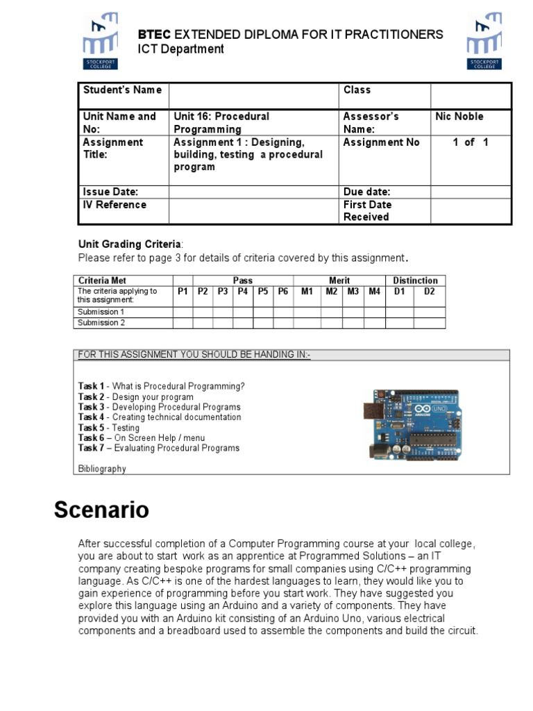 Unit 16 Assignment | PDF | Control Flow | Subroutine Unit 16 Assignment | PDF | Control Flow | Subroutine