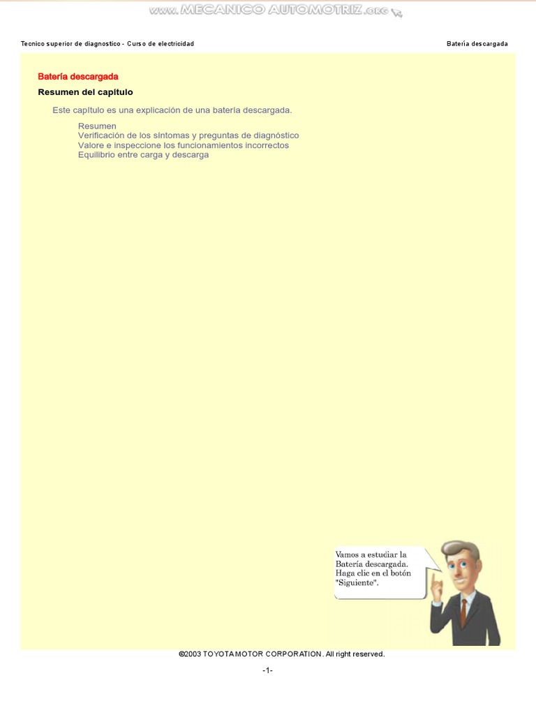 Manual Bateria Descargada Verificacion Sintomas Diagnostico Inspeccion ...