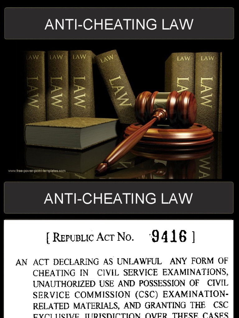 anti cheating.ppt | Prosecutor | Test (Assessment)