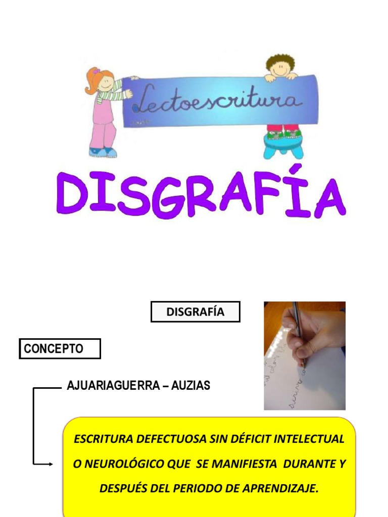 Definición y Tipos de Disgrafía | PDF