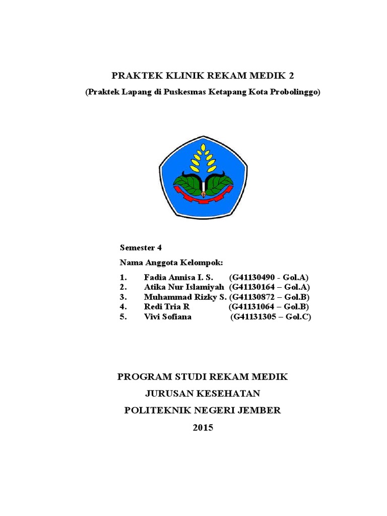 Praktek Klinik Rekam Medik 2 | PDF | Kesehatan Holistik