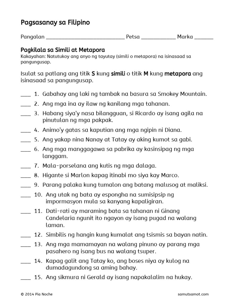 Simili o Metapora - 3 PDF | PDF