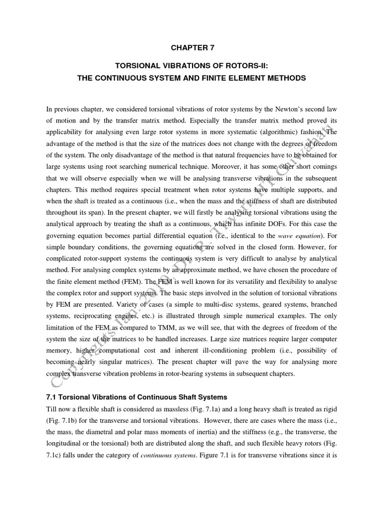 Torsional Vibration Rotor | PDF | Calculus Of Variations | Finite Element Method